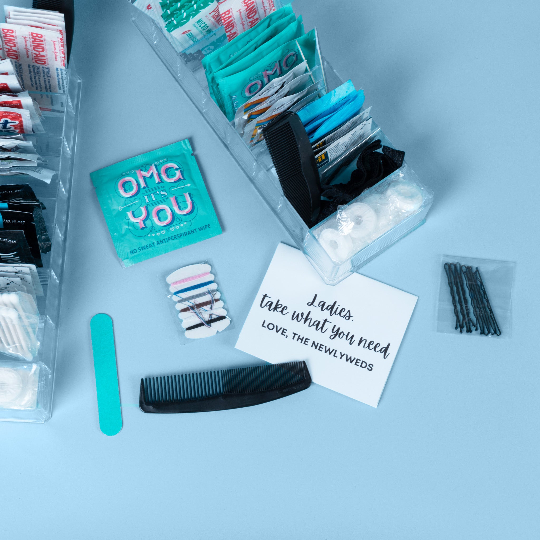 Wedding Restroom Amenities Basket – Recovery Kits